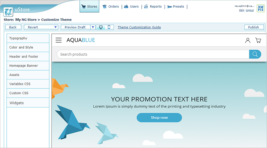 Customizing a Theme